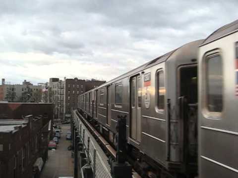 MTA New York City Subway Kawasaki R62 Trains on the 4 line at Saratoga ...
