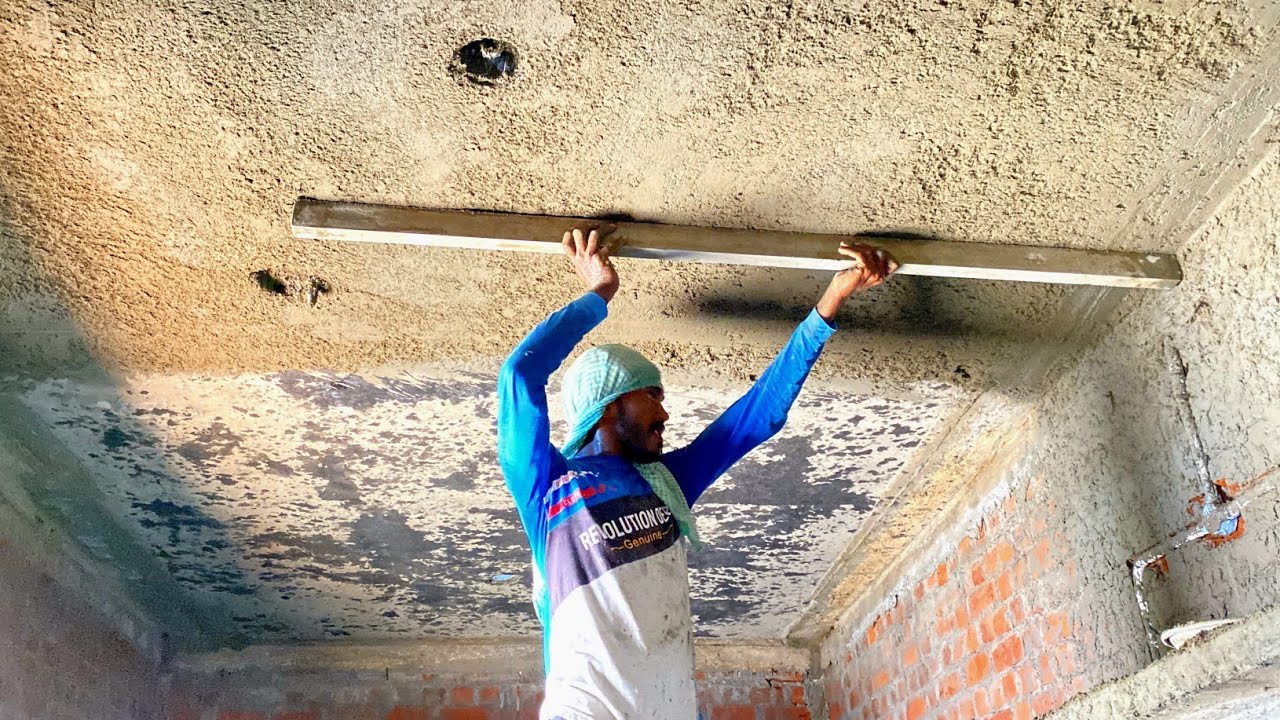 Plastering Technology of Ceiling_Building Concrete Ceiling Plastering ...