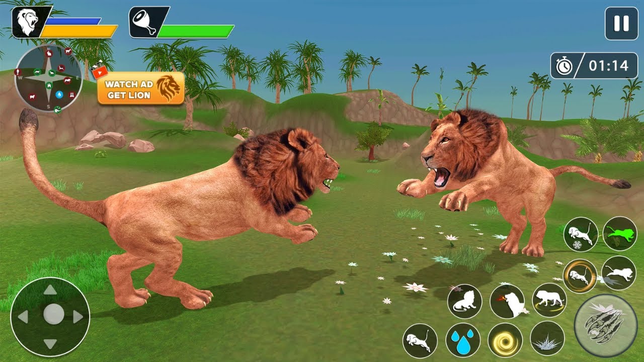 Lion Games Animal Simulator 3D Gameplay | Hunt Wild Animals by Lion ...