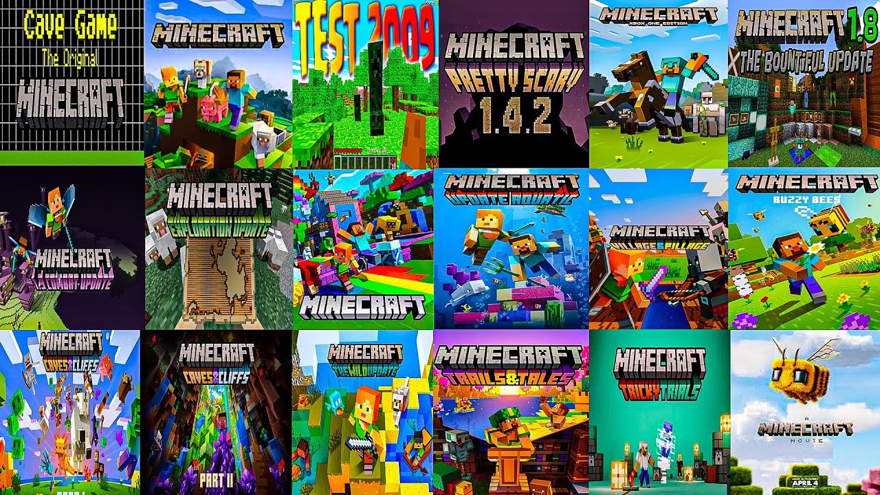The Evolution of MINECRAFT Games (2009-2025) MINECRAFT UPDATES - YouTube