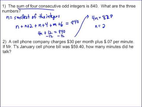 Multi-Step Equation Word Problems - YouTube