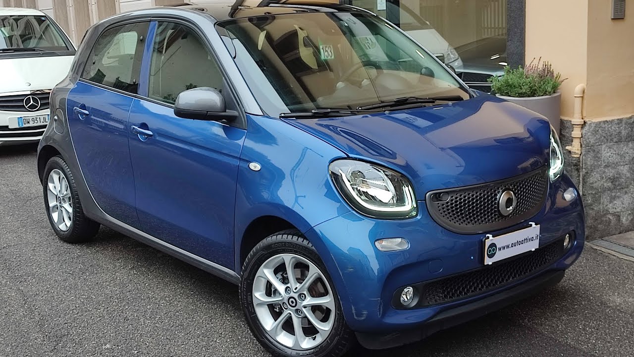 Smart Forfour 0.9 Turtbo automatica 90 CV Blu&Grey - YouTube