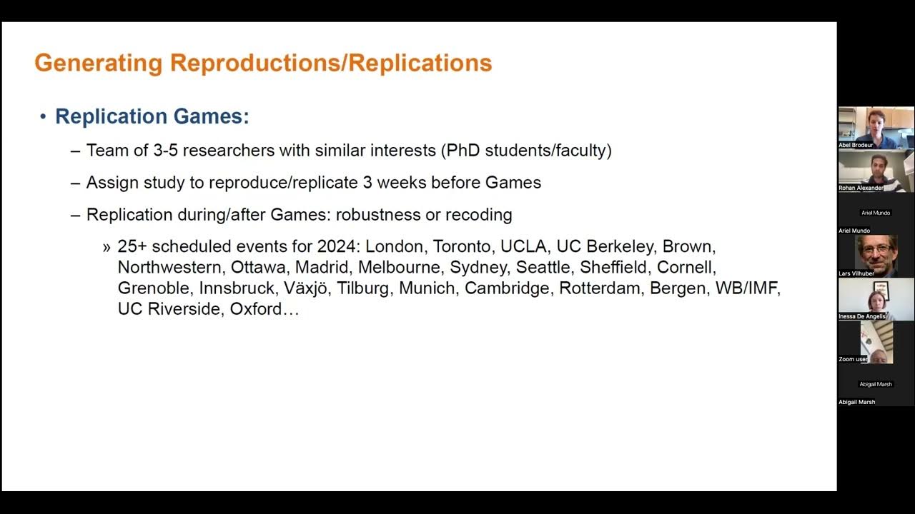 Abel Brodeur - Mass Reproducibility and Replicability: A New Hope - YouTube