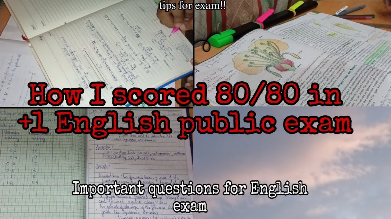 How i scored 80/80 in +1 English exam😶‍🌫️🤯#studywithmusic #trending # ...