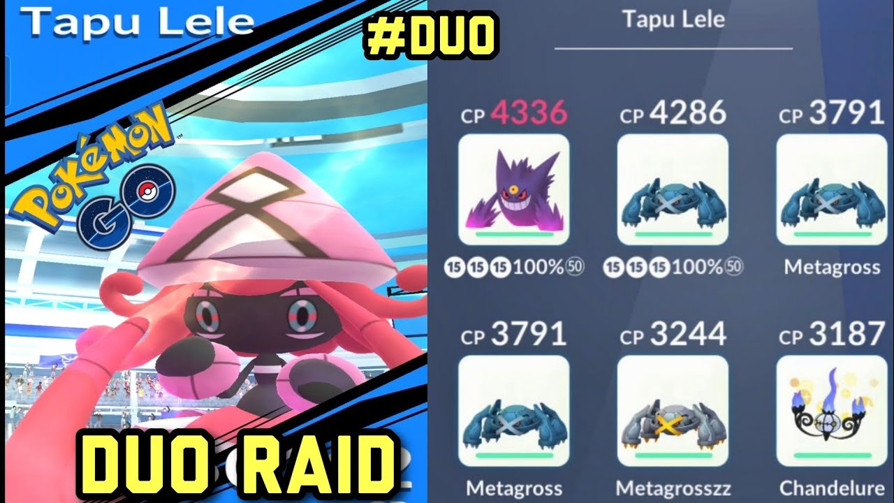 Pokémon Go Duo Raid Tapu Lele Hardest Moveset Gen 7 Powerful