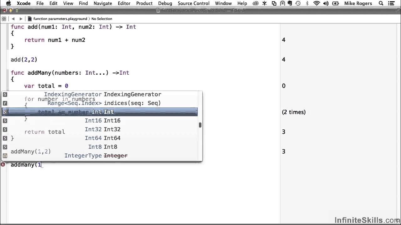 Learning Swift Programming Tutorial - Function Parameters - YouTube