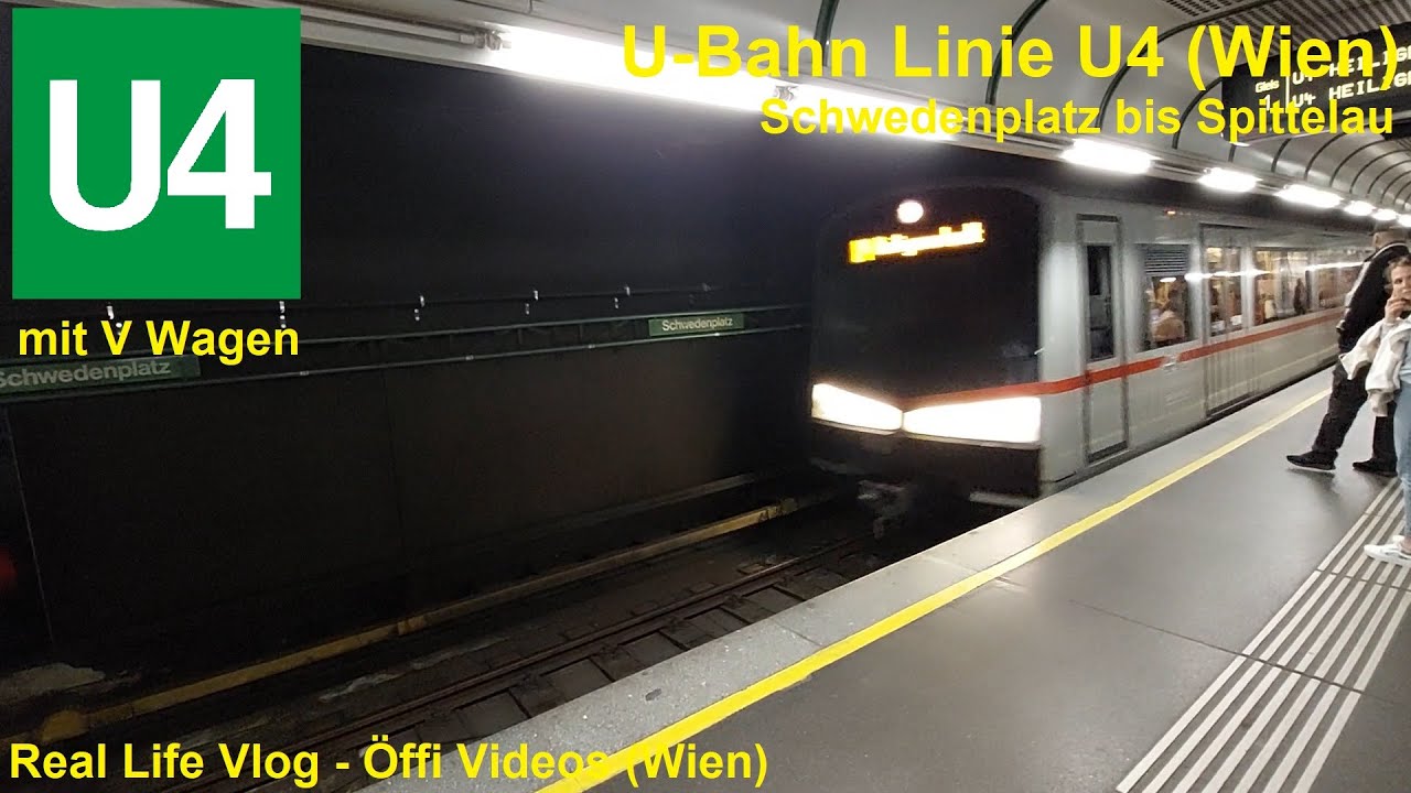 Wiener U Bahn - U Bahn Linie U4 Schwedenplatz bis Spittelau. Real Life ...