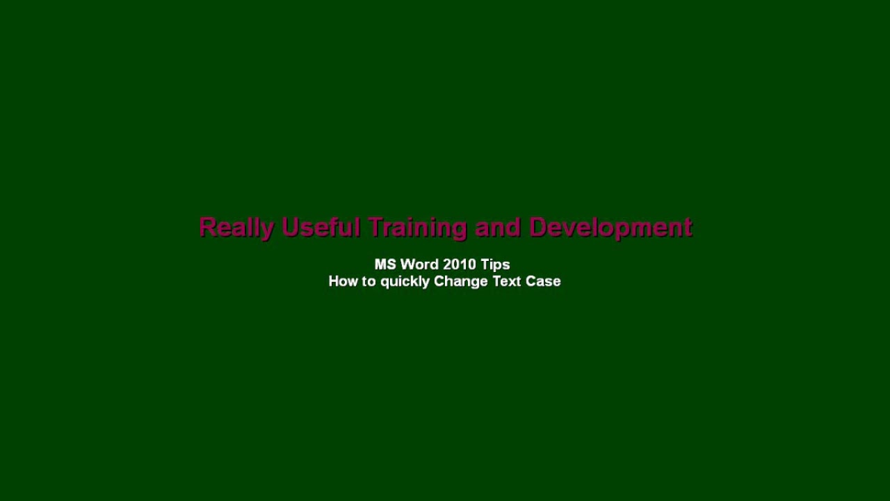 Ms Word 2010 Changing From All Caps To Sentence Case YouTube ms-word-2010-changing-from-all-caps-to-sentence-case-youtube