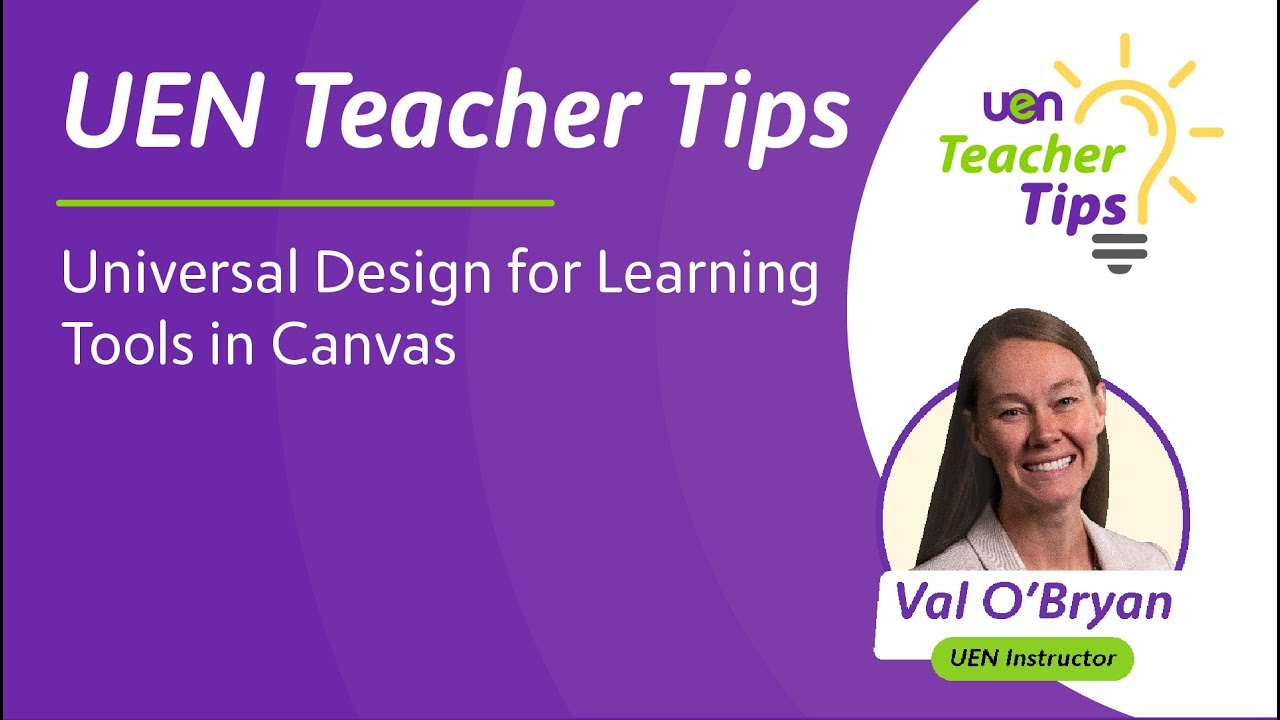 Universal Design for Learning Tools in Canvas | UEN Teacher Tips - YouTube