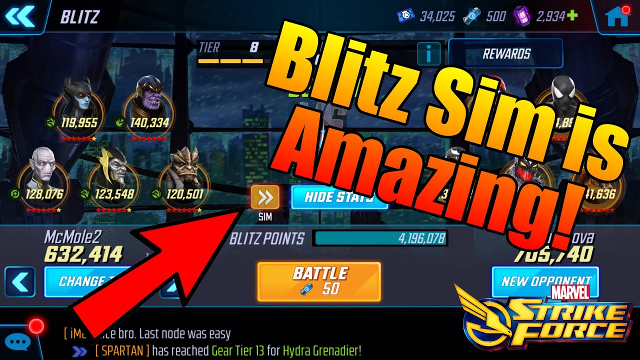 Blitz Sim is AMAZING! 5 Mil Points in just 20 Minutes! - MSF - Marvel ...
