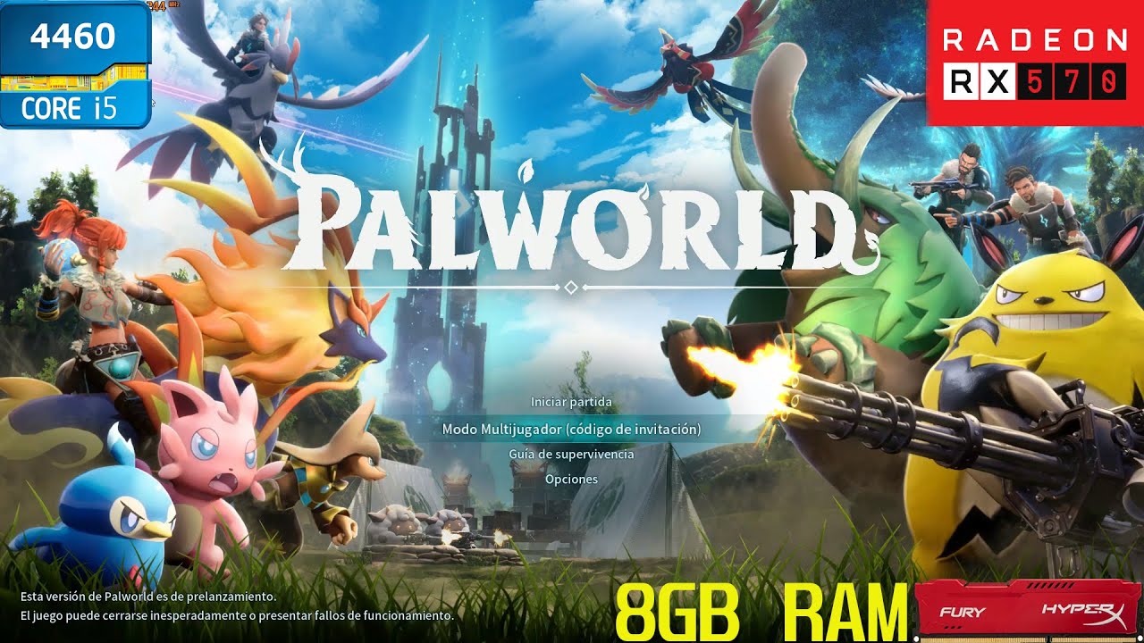 Palworld Rx 570 4gb | i5 4460 | 8gb RAM | Performance test - YouTube