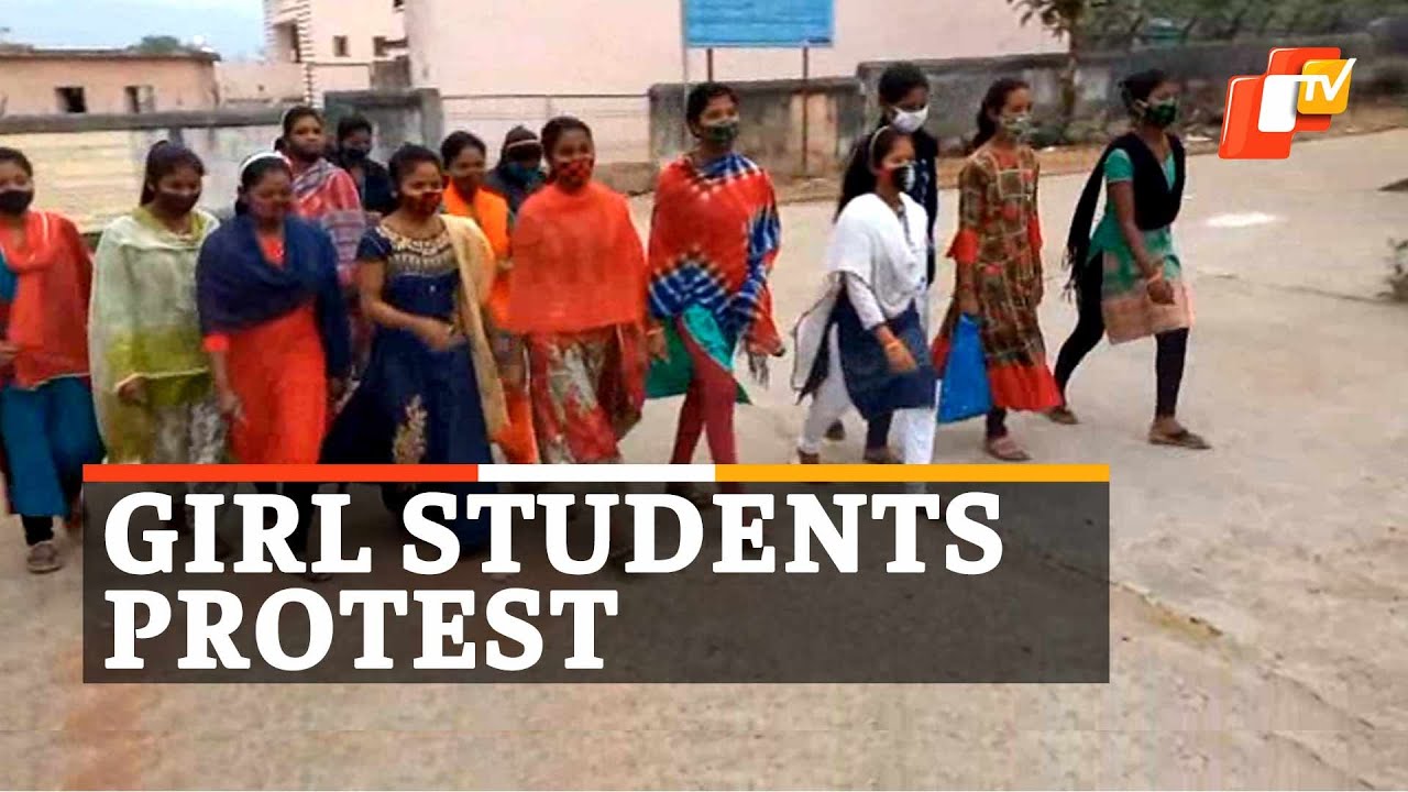 Girl Students Of Residential School Launch Protest | OTV News - YouTube