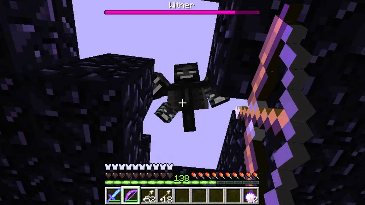 Minecraft BOSS FIGHT: THE WITHER!!!!! - YouTube