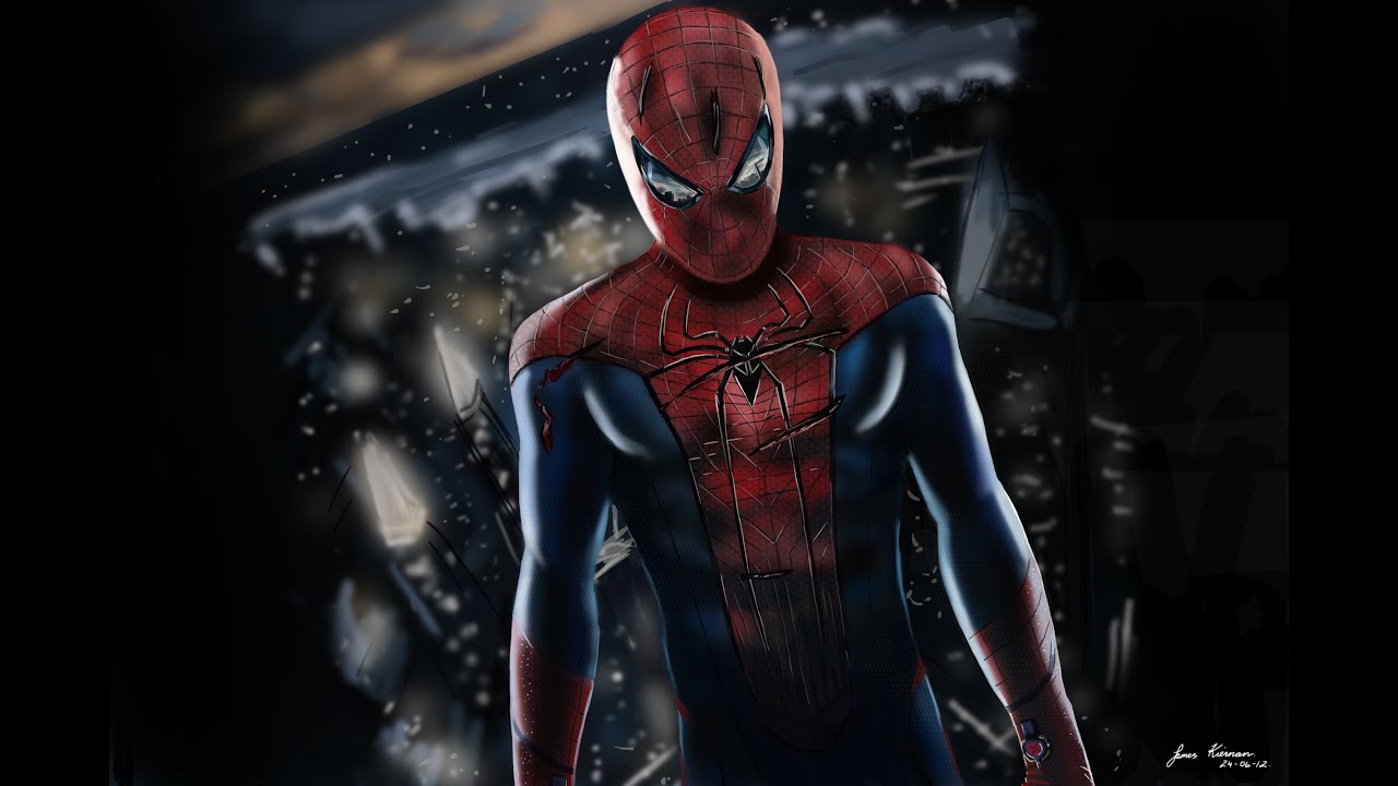 The Amazing Spiderman Digital Speed Painting by James Kiernan - YouTube