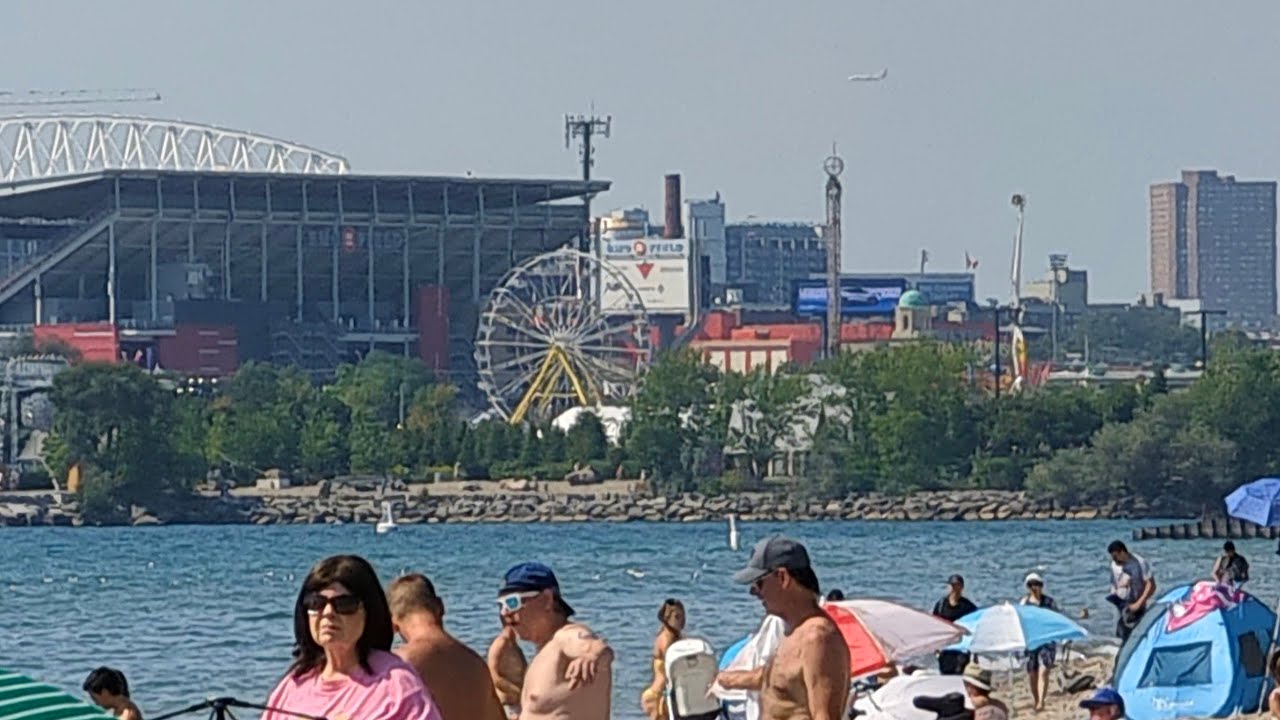 Zoomed CNE View From Hanlan's Point Beach - YouTube