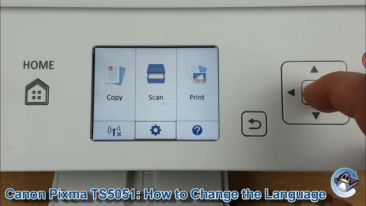 Canon Pixma TS5051: How to Change the Selected Language - YouTube