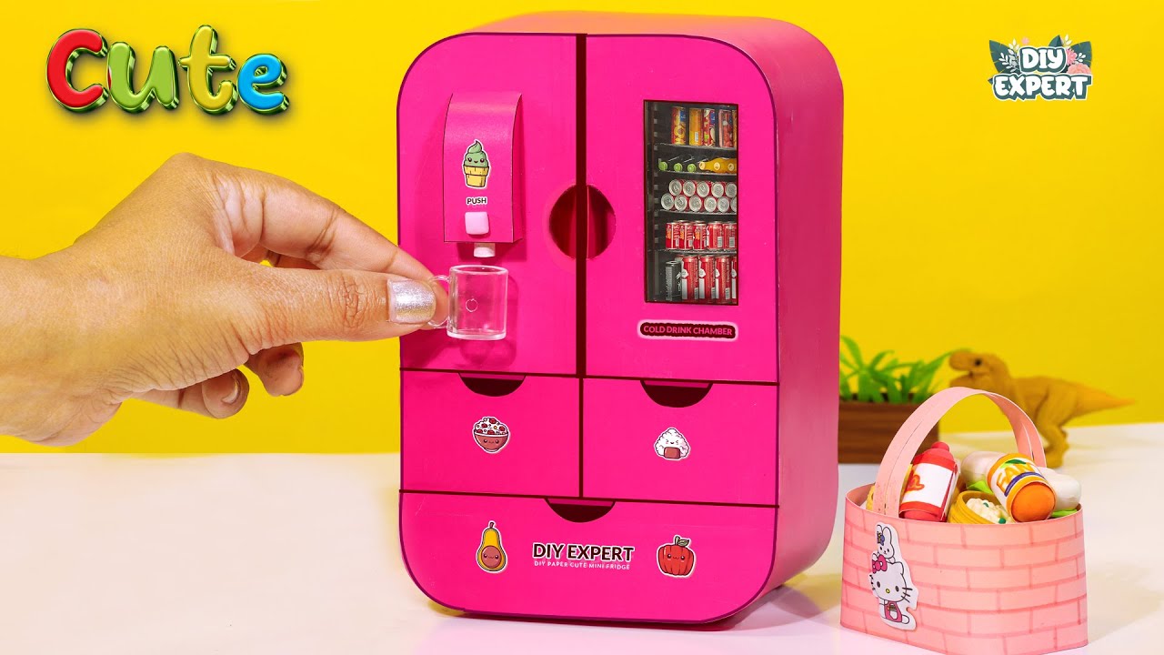 How To Make/ Miniature/DIY Mini Fridge/School Project/ Miniature ...