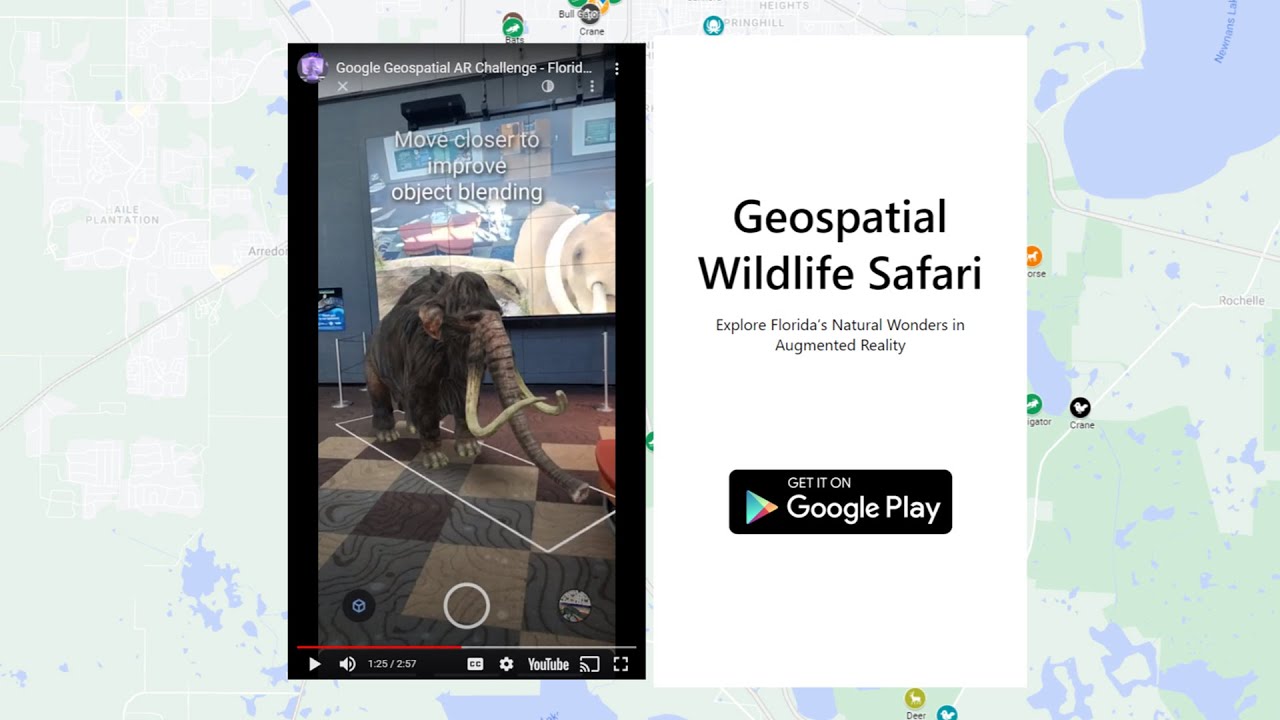 Google Geospatial AR Challenge - Florida Wildlife Safari - YouTube