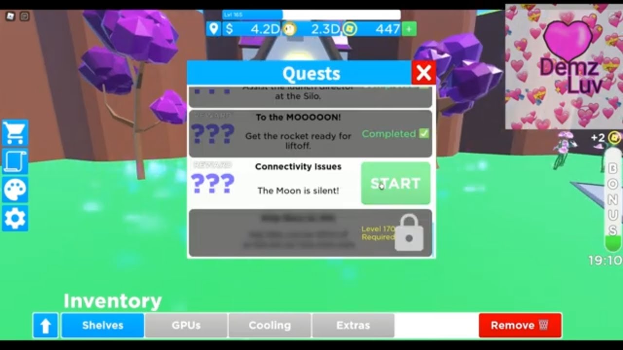 Completing Quest 15 for Level 165 "Connectivity Issues" in Dogecoin ...