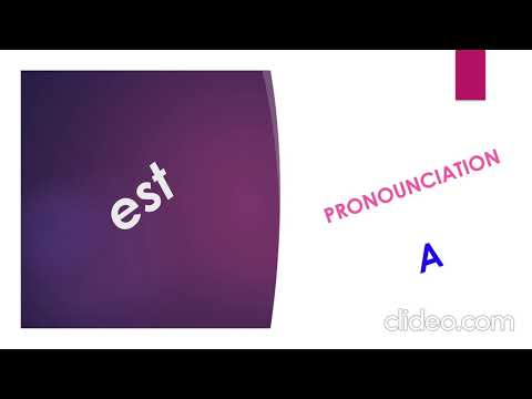 How to pronounce the FRENCH word - " EST " - YouTube