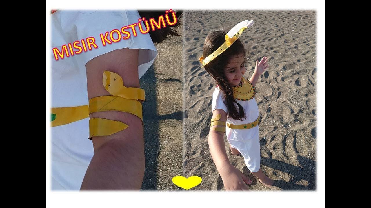 KLEOPATRA KOSTÜMÜ YAPIMI (DIY CLEOPATRA CHİLD COSTUME) - YouTube