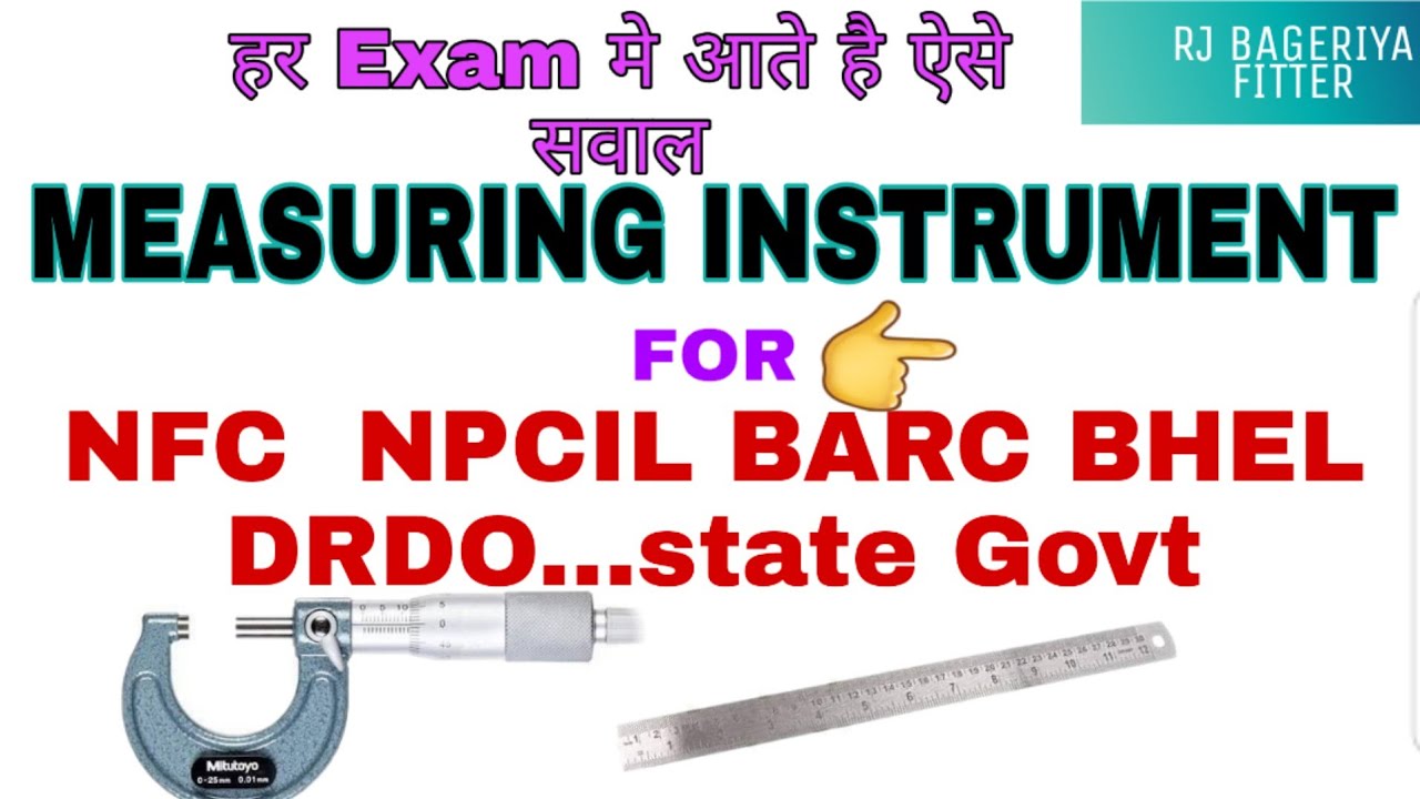 Measuring Instrument MCQ ITI Fitter Mechanical Diplome Welder Turner - YouTube