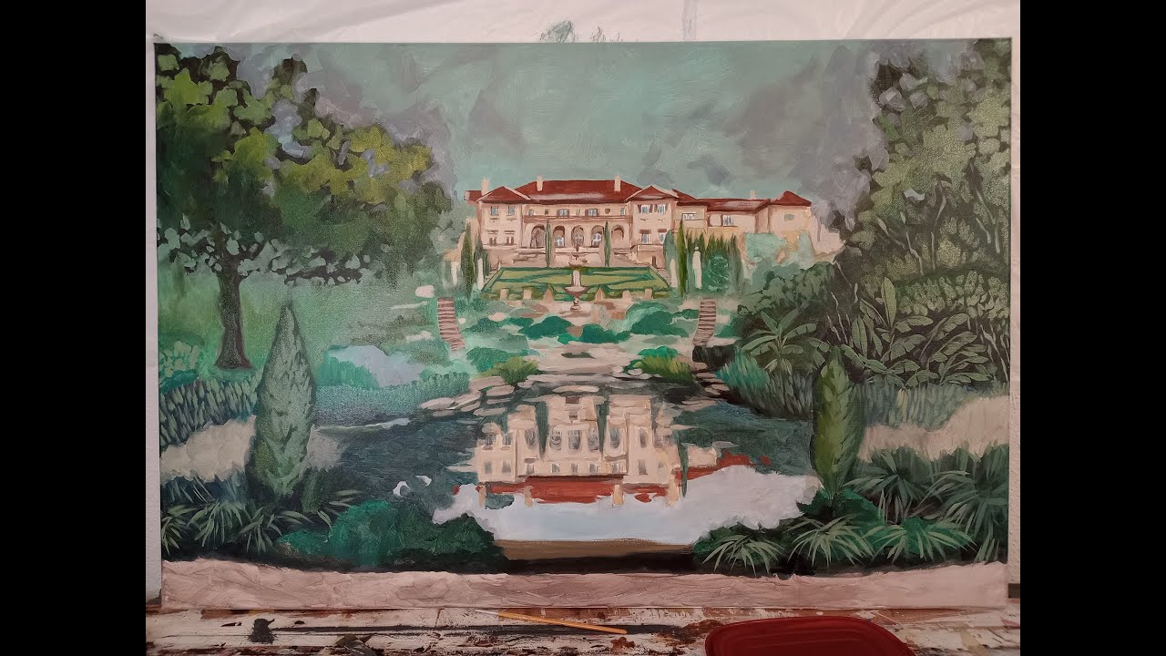 Painting Philbrook time-lapse in oil - YouTube