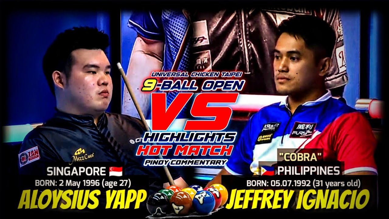 JEFFREY IGNACIO VS. ALOYSIUS YAPP, CHINESE TAIPEI 9-BALL OPEN 2023 ...
