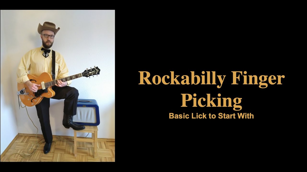 Rockabilly guitar lesson - basic finger picking lick to start with ...