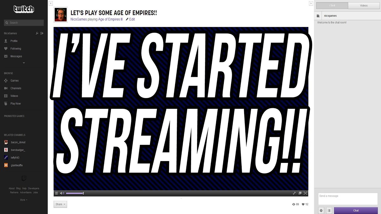 I'VE STARTED STREAMING!! - YouTube