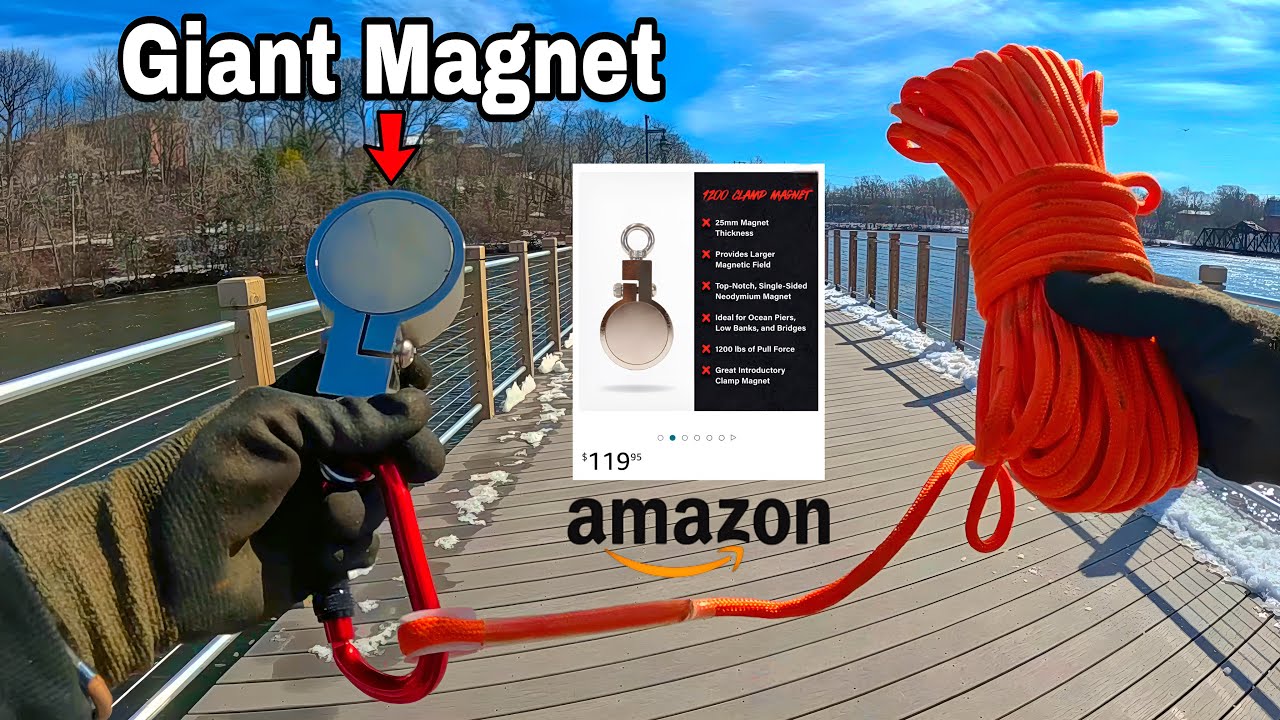 Magnet Fishing With Amazon's Most Powerful 1,200 LB Magnet - What Will ...