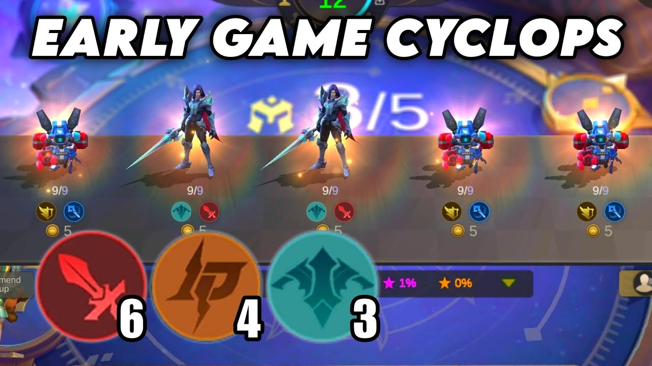 EARLY GAME CYCLOPS.!! NATURE SPIRIT GOT DESTROYED.!! MAGIC CHESS MOBILE ...