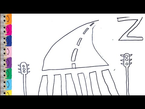 How to draw zebra crossing for kids easily - YouTube