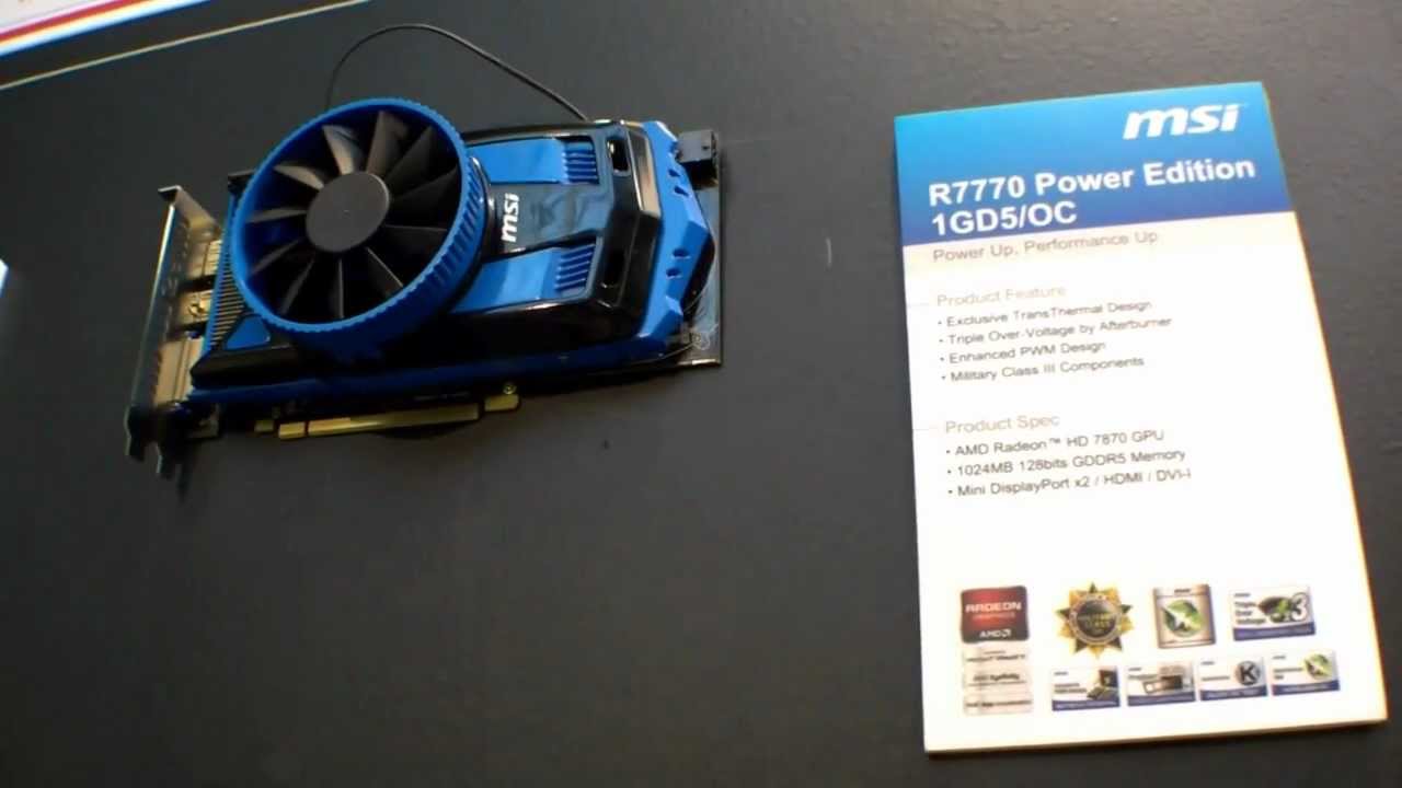 MSI R7770 Power Edition Graphics Card at Cebit 2012 - YouTube