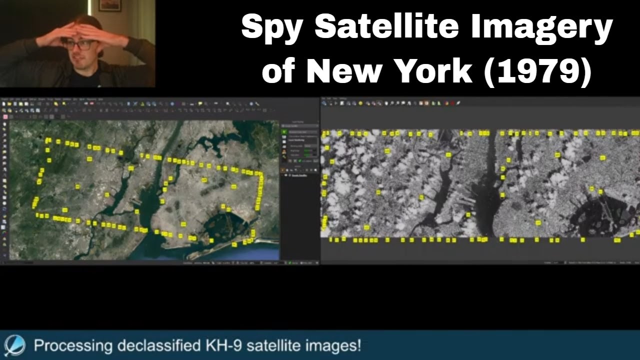 Processing declassified spy satellite imagery of New York from 1979 🛰️ ...