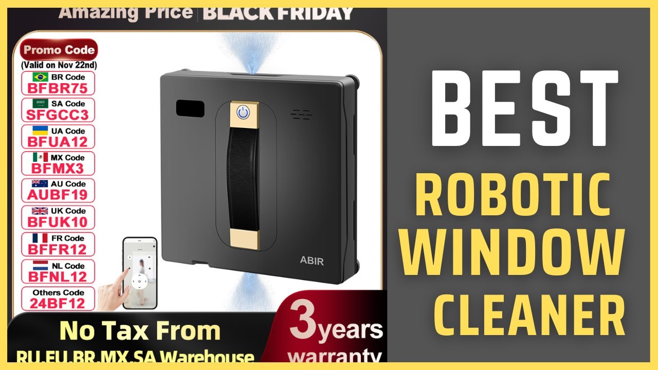 Best Robot Window cleaner | ABIR WD8 Robot Window cleaner Review - YouTube