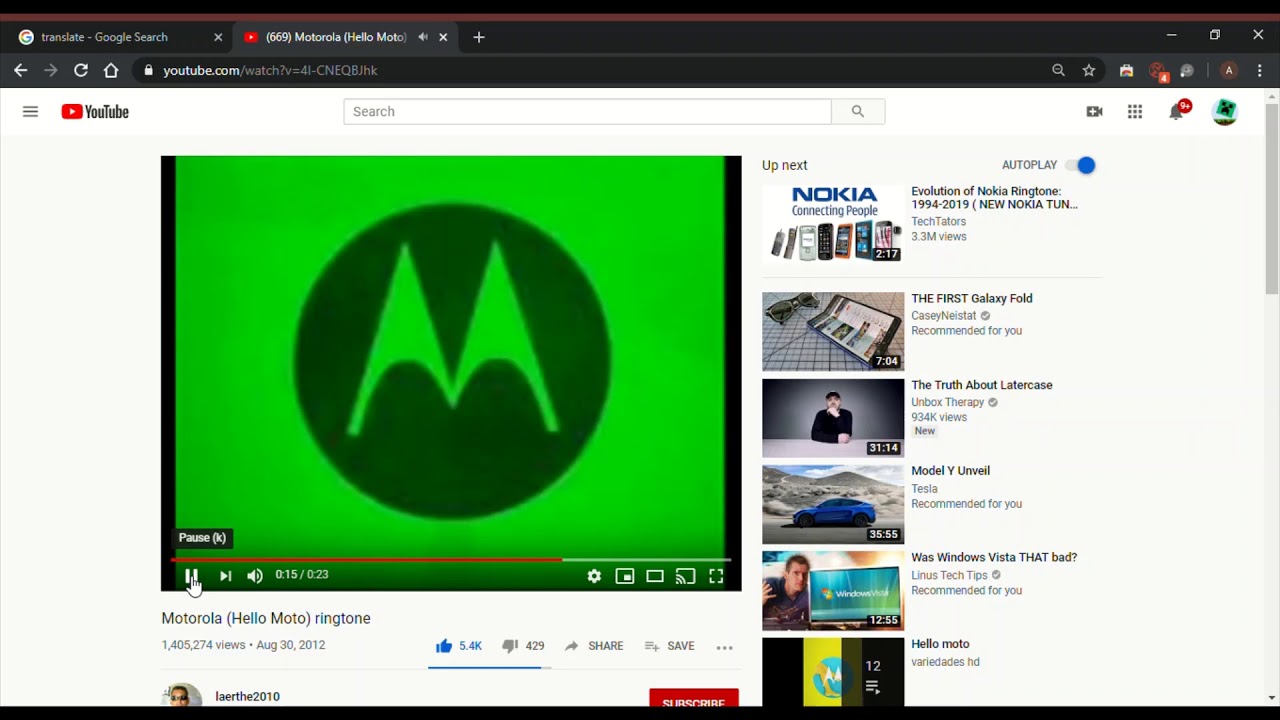 Hello moto ringtone (edited) - YouTube