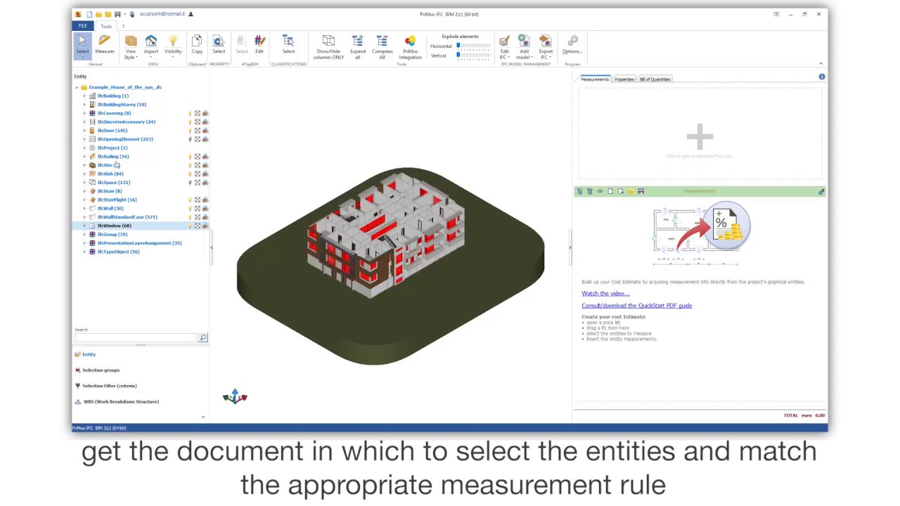 PriMus-IFC Tutorial - New document from IFC file - ACCA software - YouTube