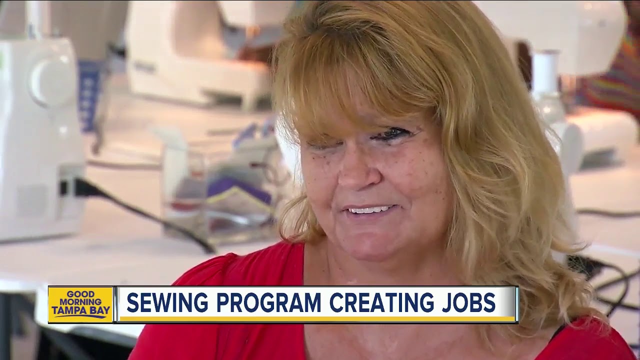 Non-profit prepares women to work through sewing - YouTube