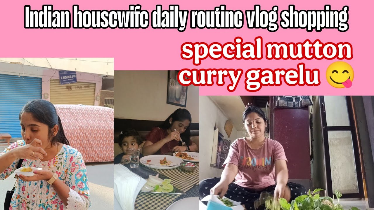 Indian housewife daily routine vlog shopping special mutton recipes😋 ...