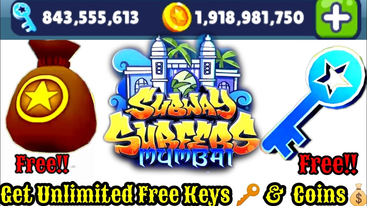 Keys and coins for subway surfers - drovisual