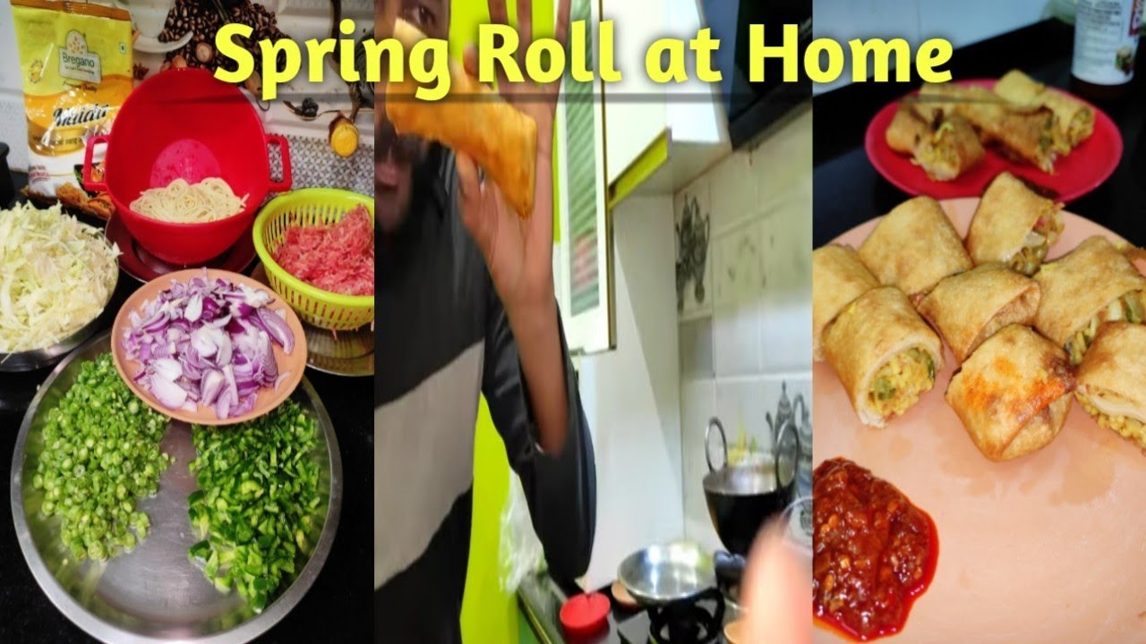 Spring Roll at Home 😀 - YouTube