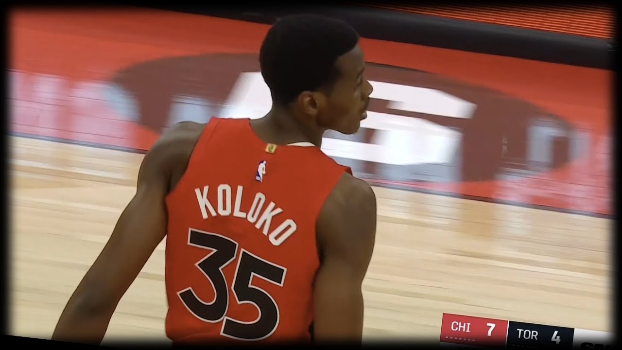 Christian Koloko Finishes the Alley-Oop Dunk - Raptors vs Bulls - YouTube