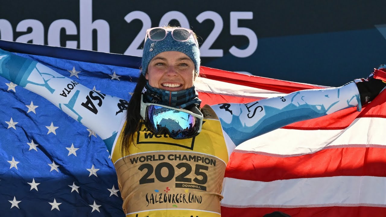 US skier Breezy Johnson wins gold in the women's downhill at the Alpine ...