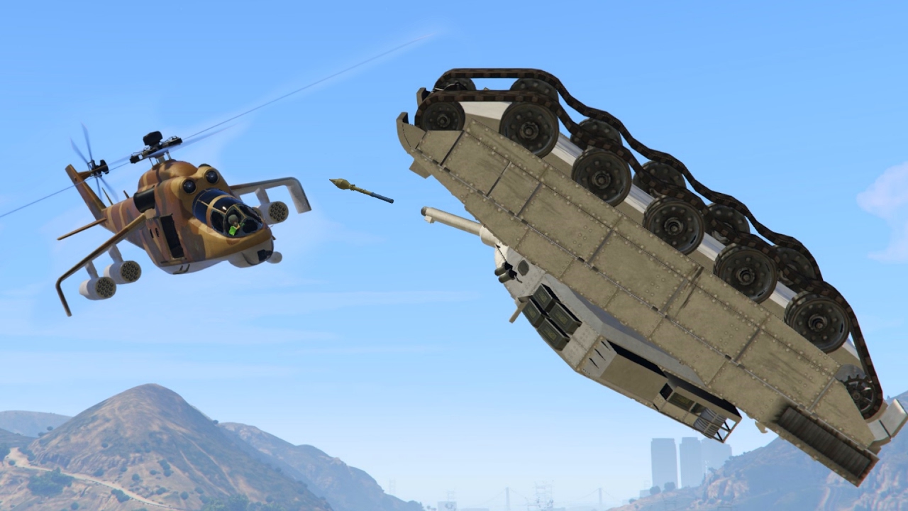 UPSIDE DOWN FLYING TANK KILL! (GTA 5 Funny Moments) - YouTube