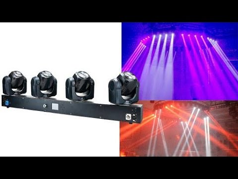 BARRA DE 4 MINI BEAM DE 32W MODELO DMX RITMICO AUTOMATICO ILUMINACIONES ADRIEL - YouTube