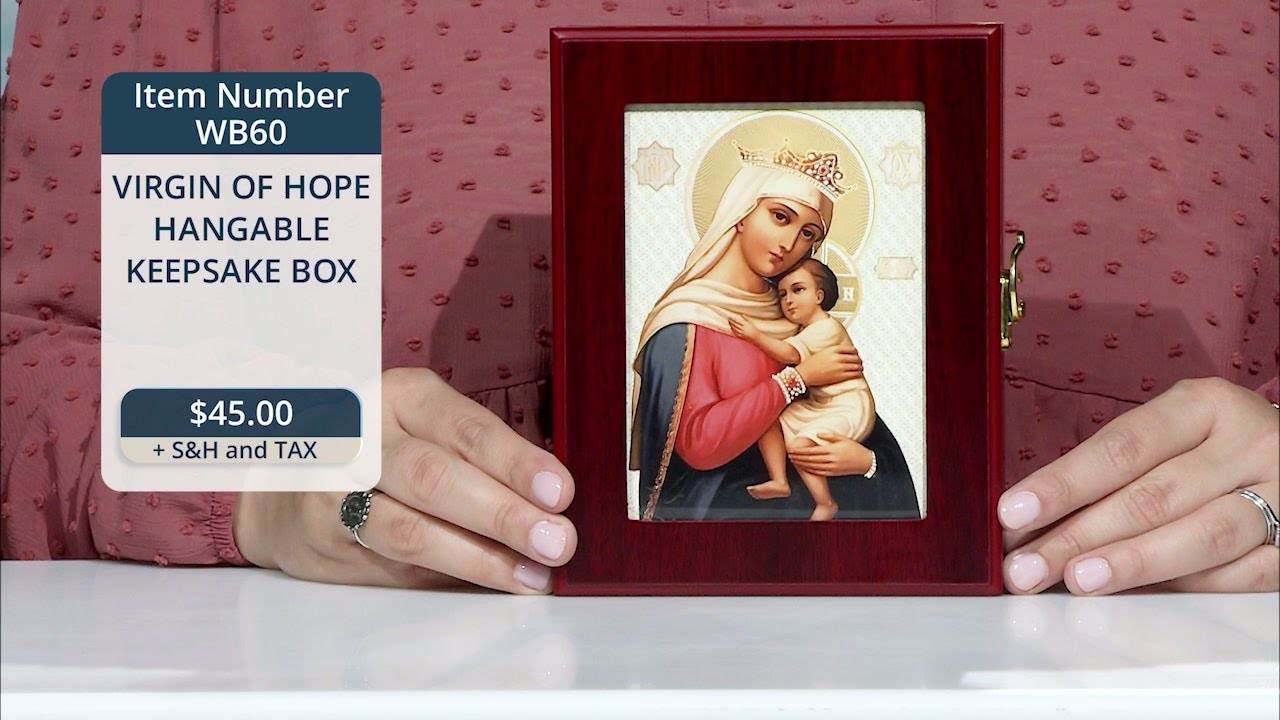 WB60_VIRGIN OF HOPE HANGABLE KEEPSAKE BOX - YouTube