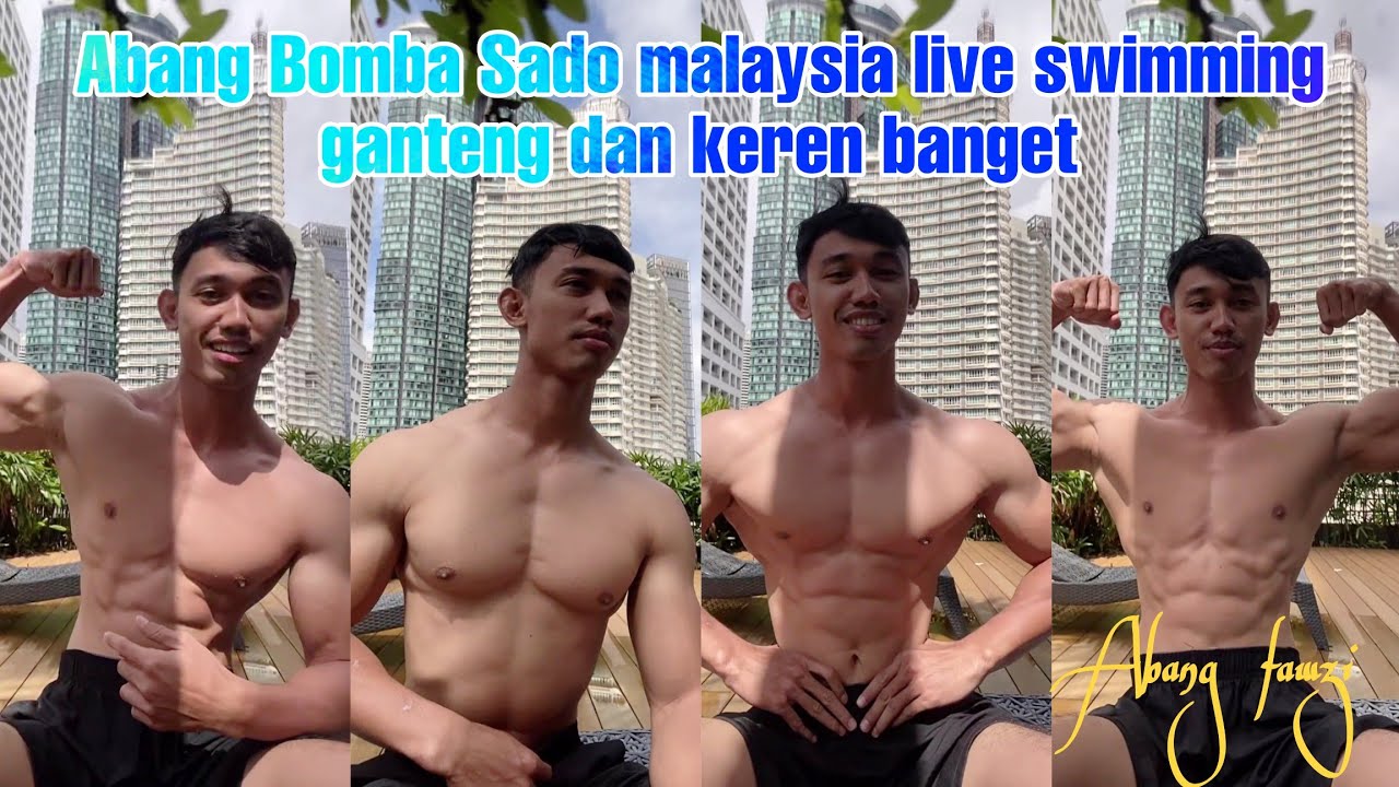 Abang Bomba Sado malaysia live swimming ganteng dan keren banget - YouTube