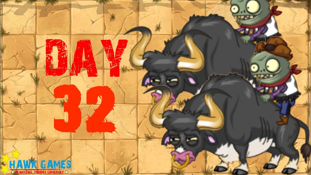 Plants vs Zombies 2 - Wild West - Day 32 [Rodeo Legend Zombie] No ...