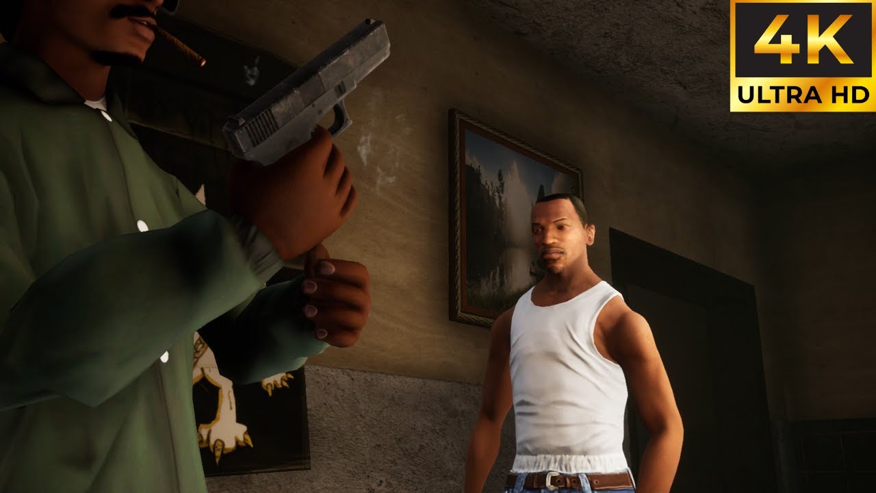 GTA San Andreas Definitive Edition Intro & Mission 2 | 4k quality #gta ...